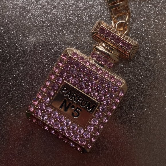 Accessories | Crystal Rhinestone Perfume Bottle Keychain Bagpurse Key ...
